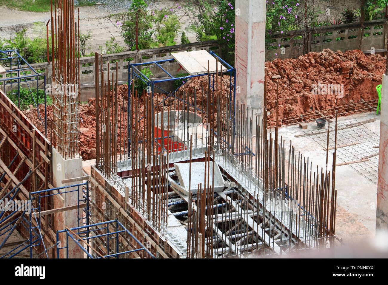 construction bunting in building site workplace Stock Photo - Alamy