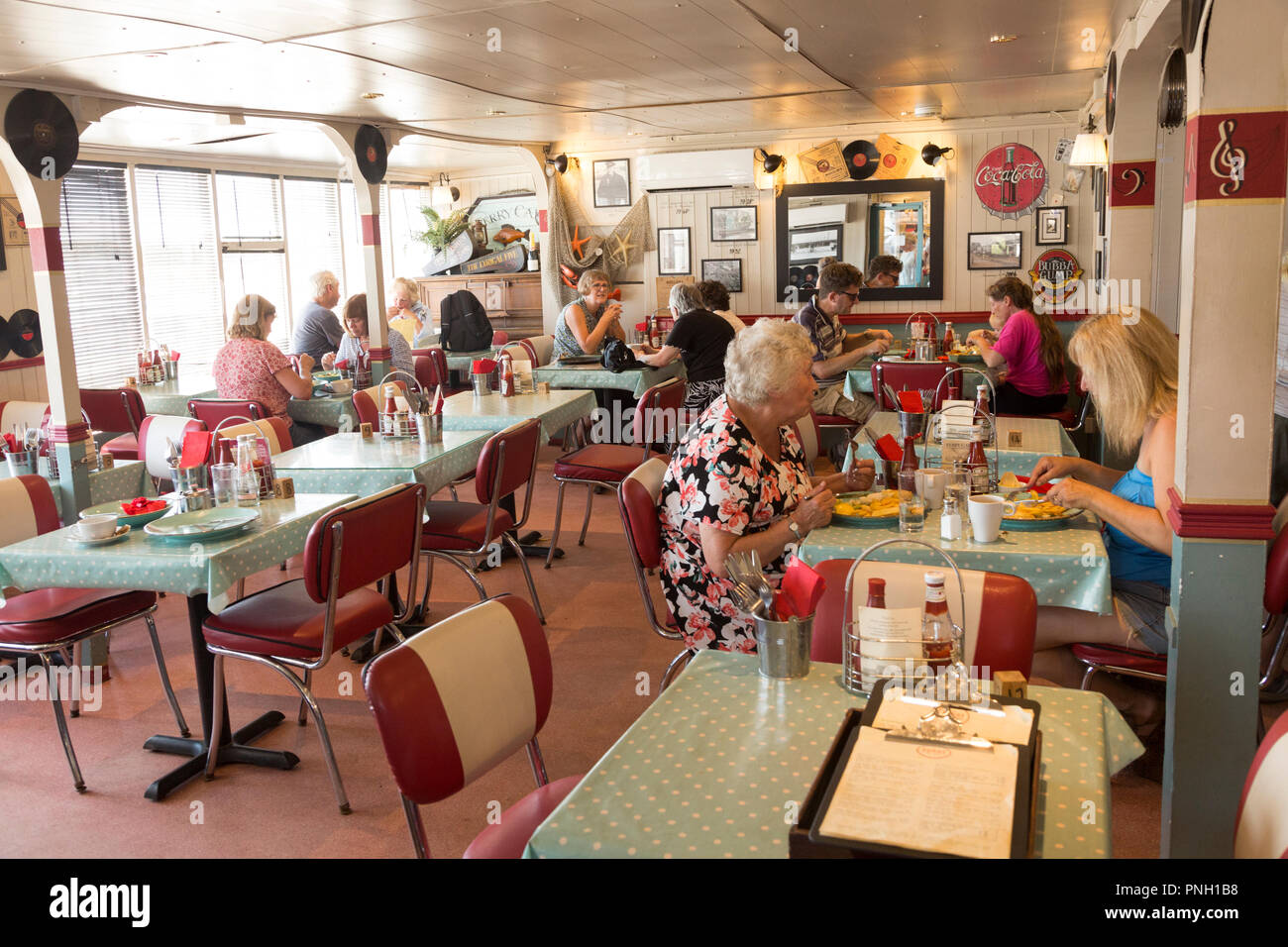 Vintage inside american diner style hi-res stock photography and images ...