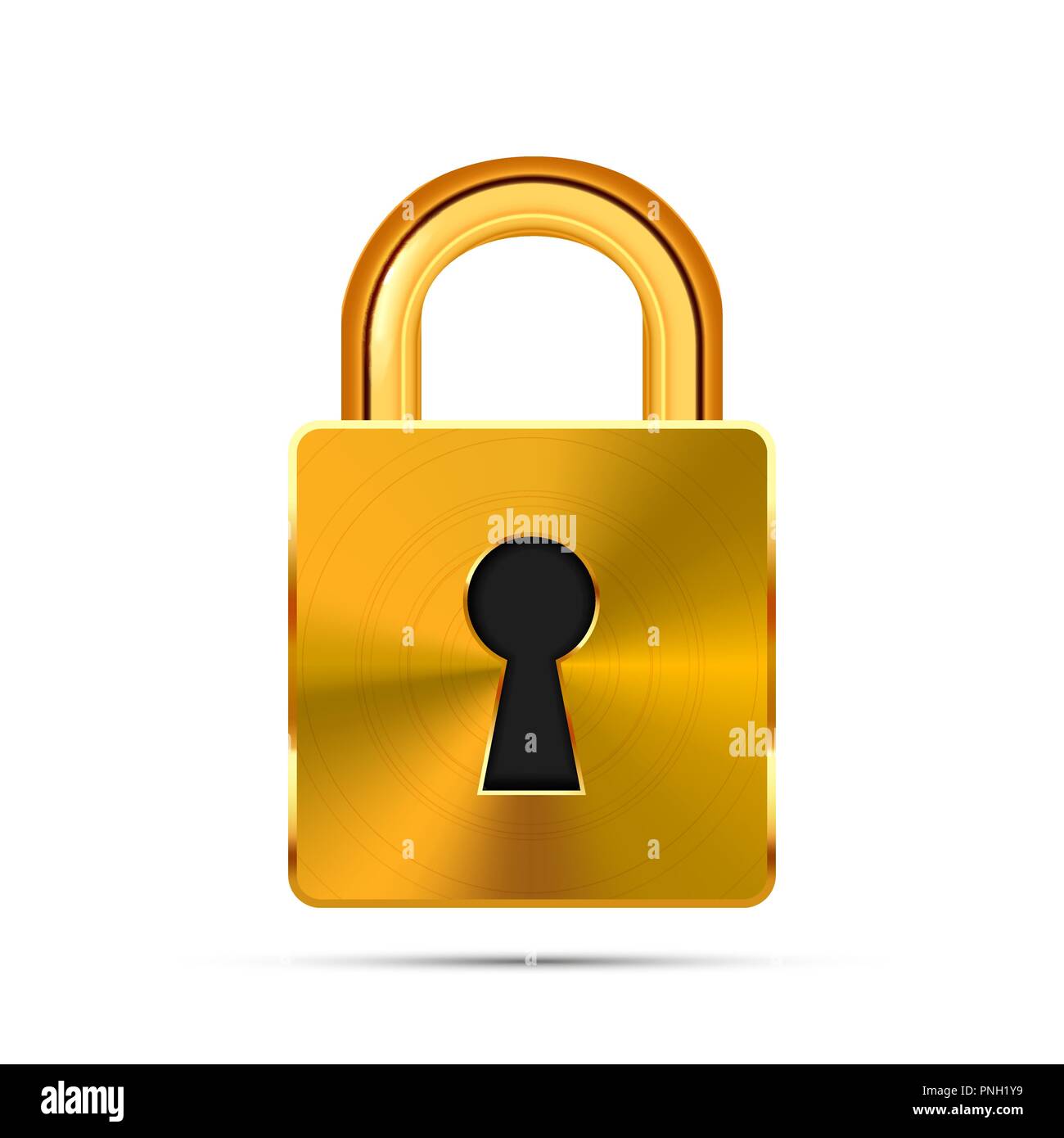 Steel padlock key on Stock Vector Images - Alamy