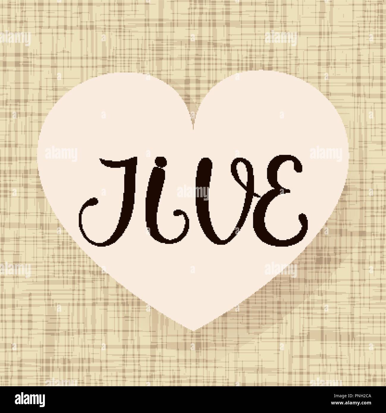 Jive dance. Vector illustration. Music art. Fabric heart design ...