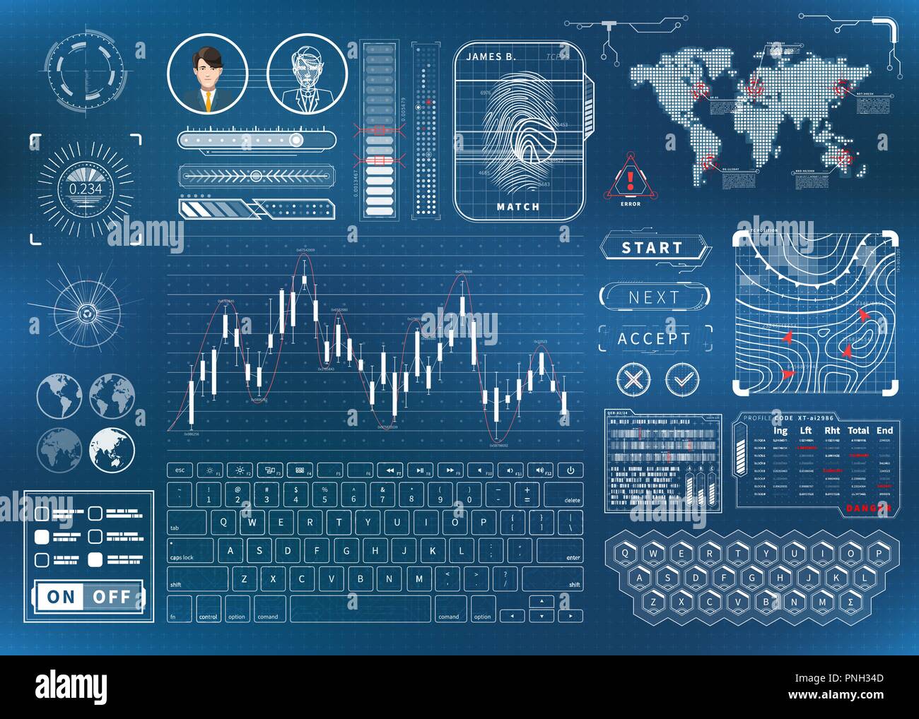 Complicated bright futuristic user interface concept Stock Vector Image ... Complicated bright futuristic user interface concept Stock Vector Image ...