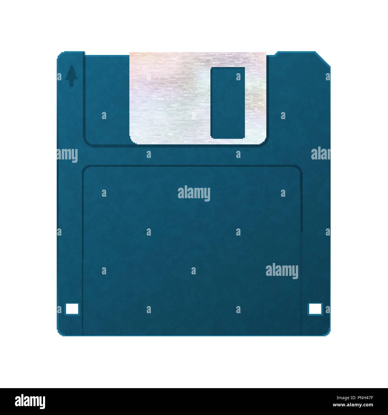 Realistic blue floppy-disk, retro object on white Stock Vector Image ...