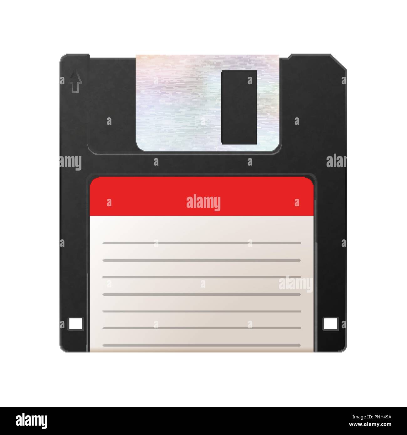 Realistic floppy-disk, retro object on white Stock Vector Image & Art ...