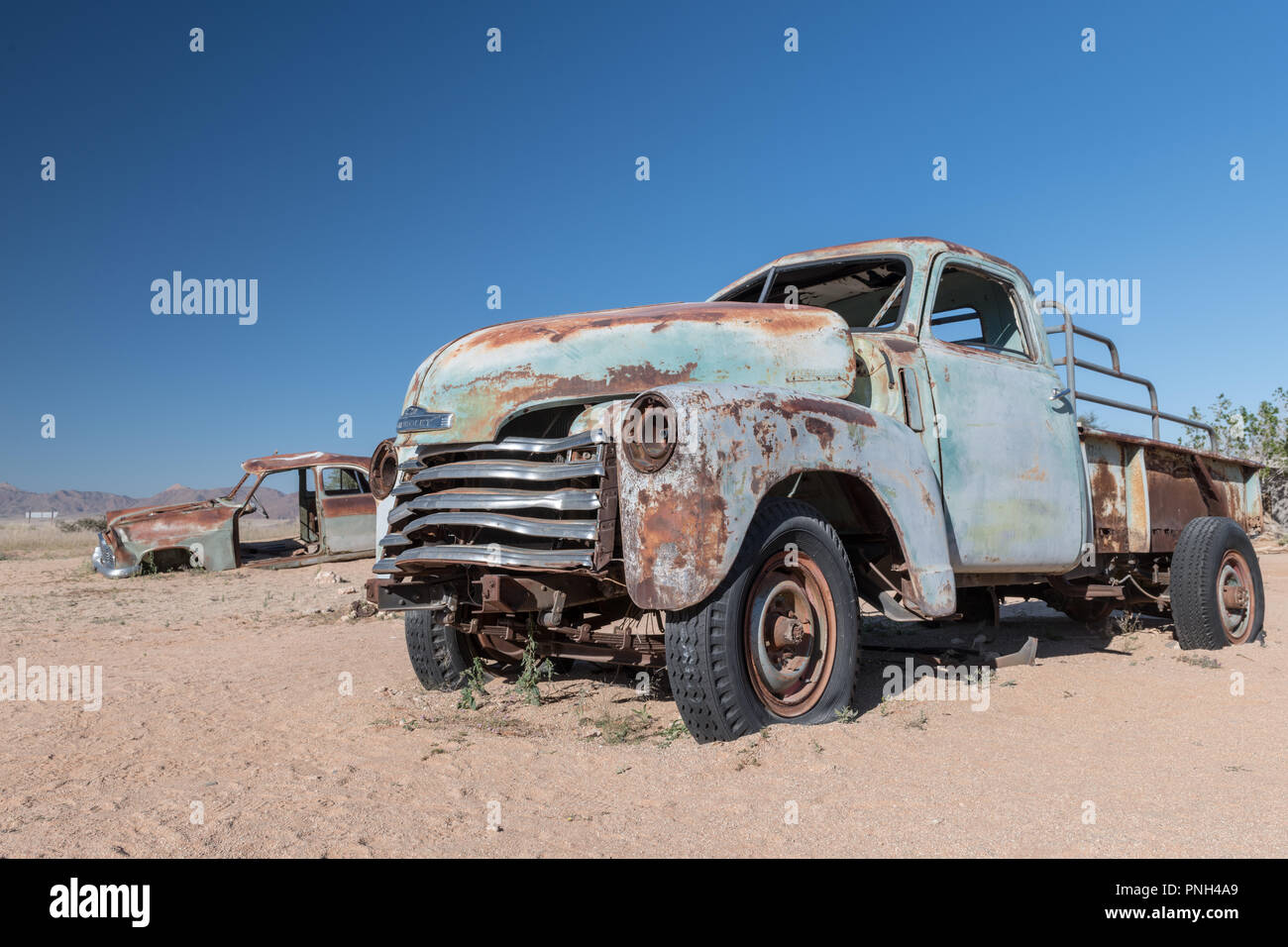 Abandoned classic car, Solitaire, Namibia Stock Photo - Alamy