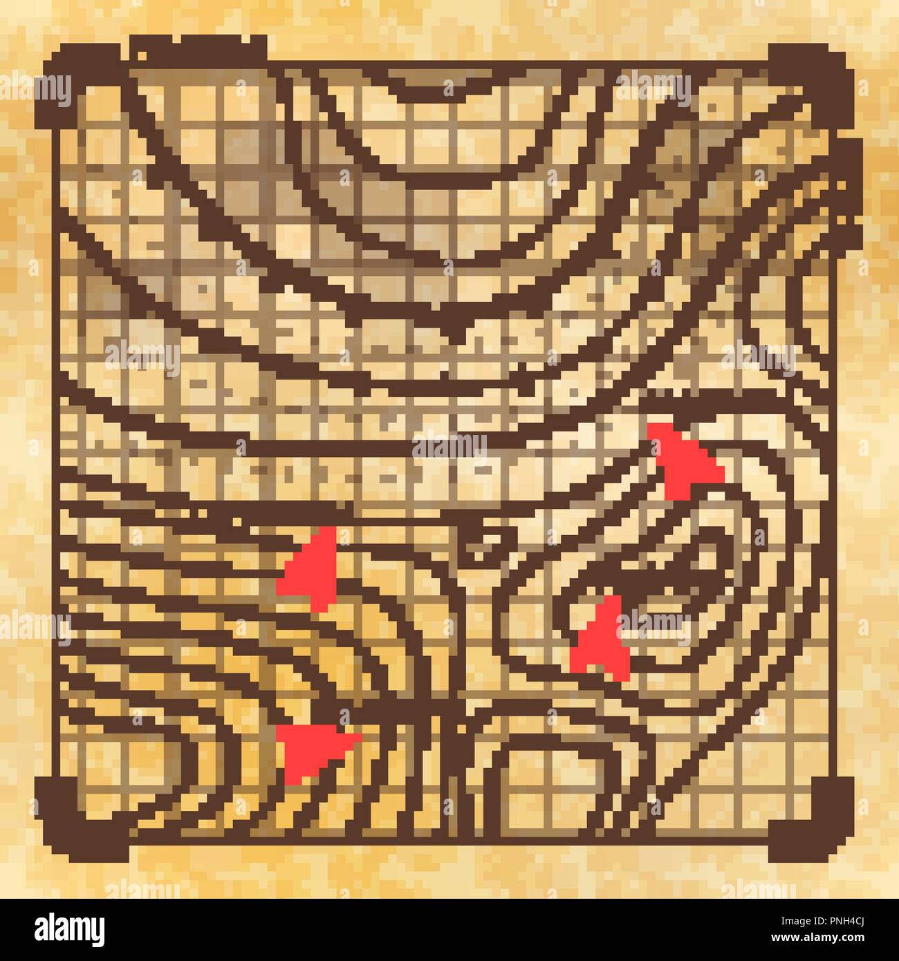 Vintage paper map central Stock Vector Images - Alamy