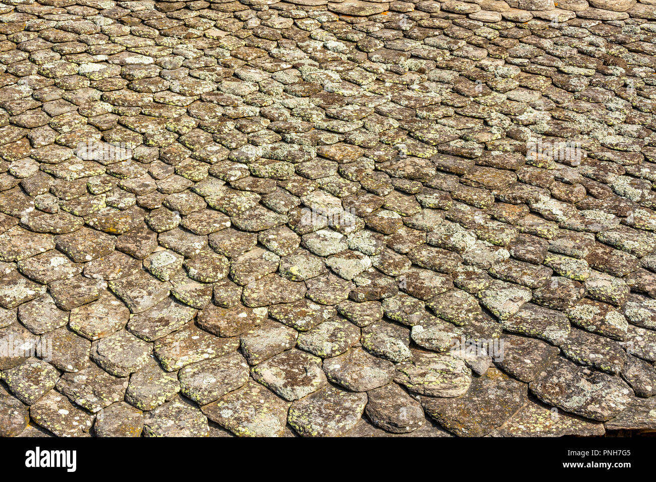Traditional slate roof in Auvergne, France Stock Photo - Alamy