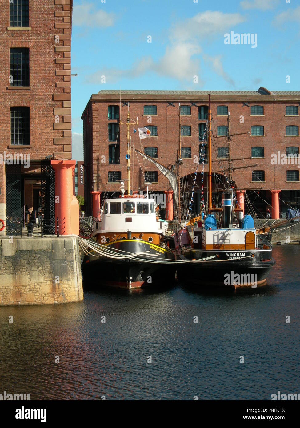 Around the UK - Boats tied up alongside the Albert Dock, Liverpool ...