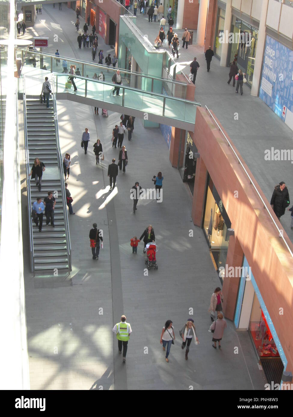 Around the UK - Shoppers - taken from a high level looking down ...