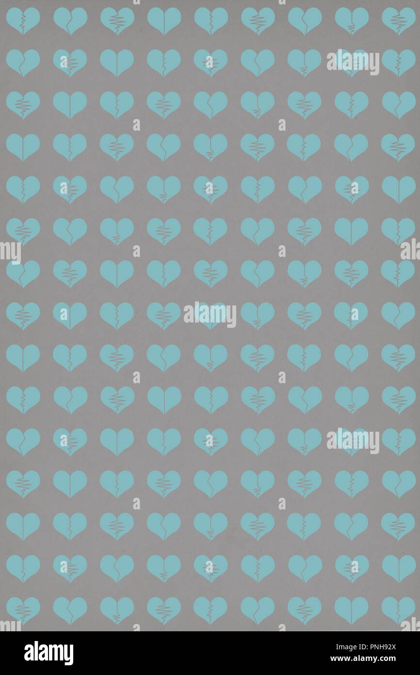 pattern of broken hearts illustration Stock Photo - Alamy