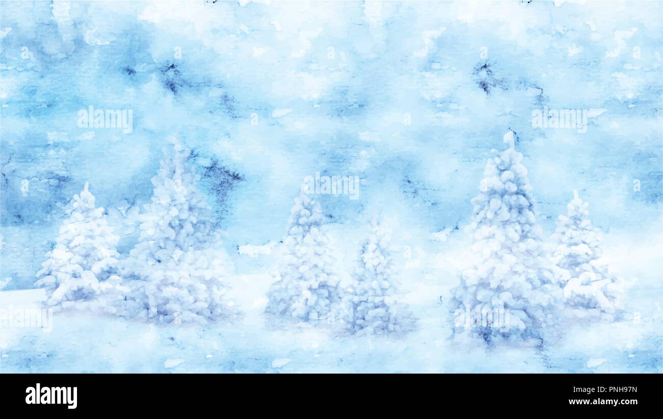 Holiday winter landscape background Stock Vector Images - Alamy
