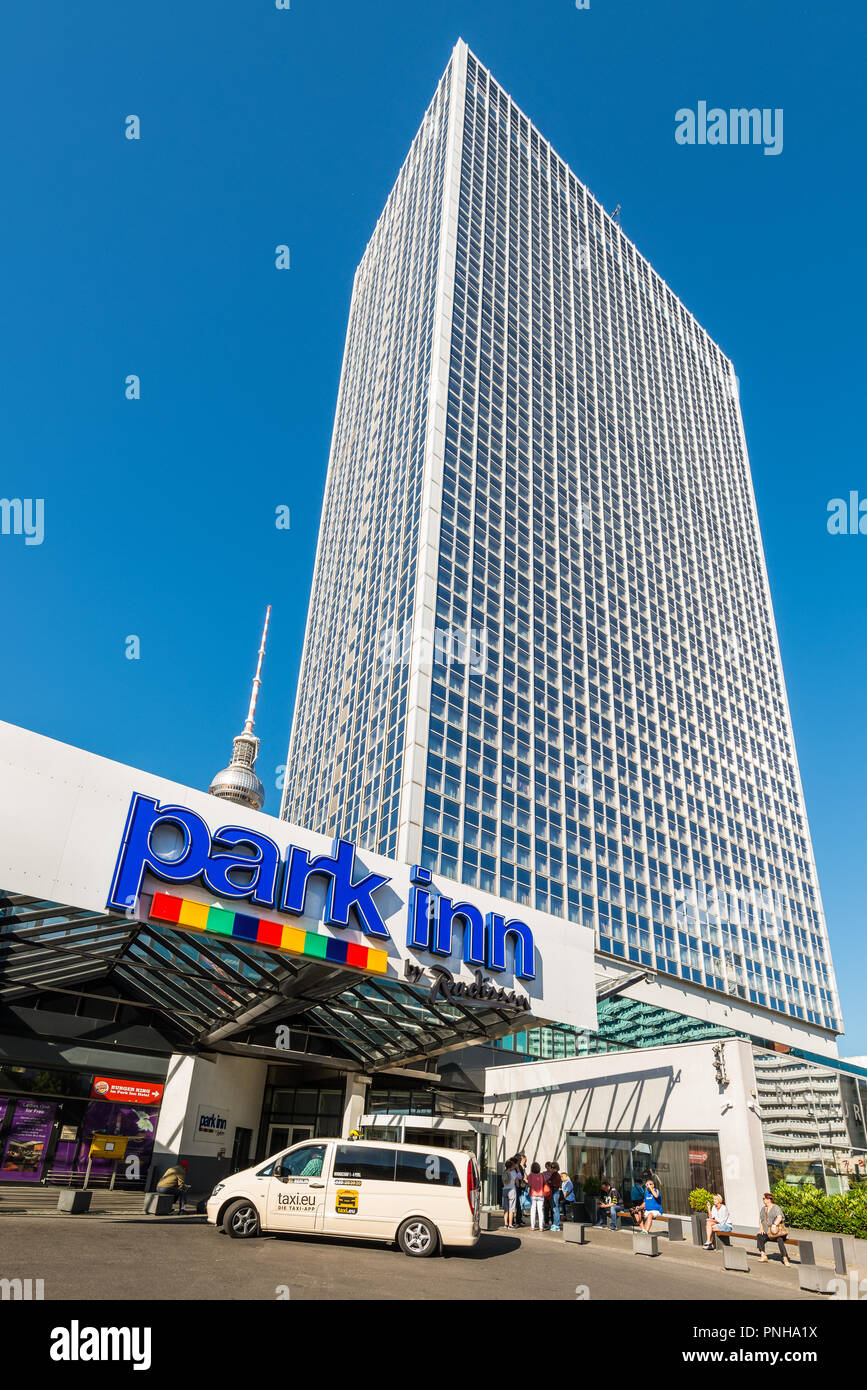 Berlin, Germany - May 28, 2017: Park Inn by Radisson Hotel Skyscrapper ...