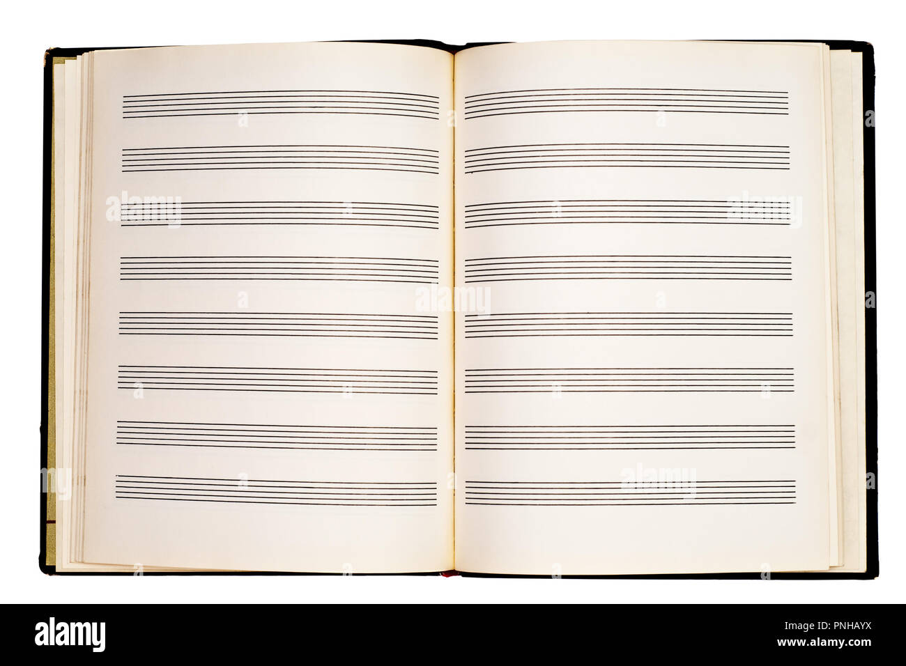 notebook for musical notes isolated on a white background Stock Photo ...