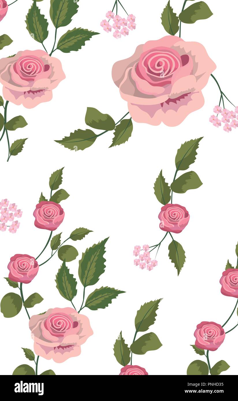 tropical roses plant with exotic leaves Stock Vector Image & Art - Alamy