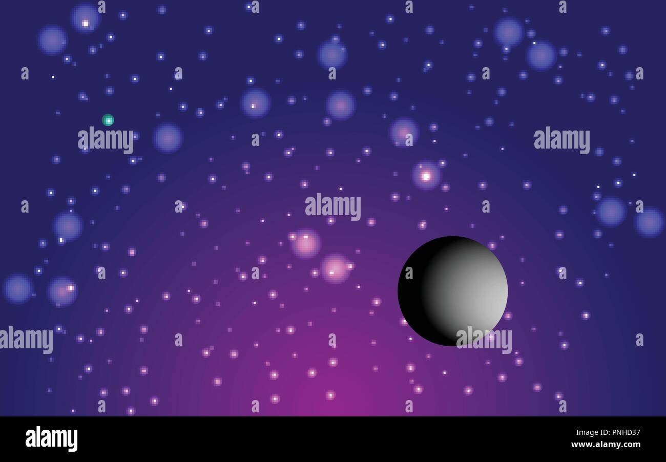 Fantastic lilac cosmic background and paleta, vector Stock Vector Image ...