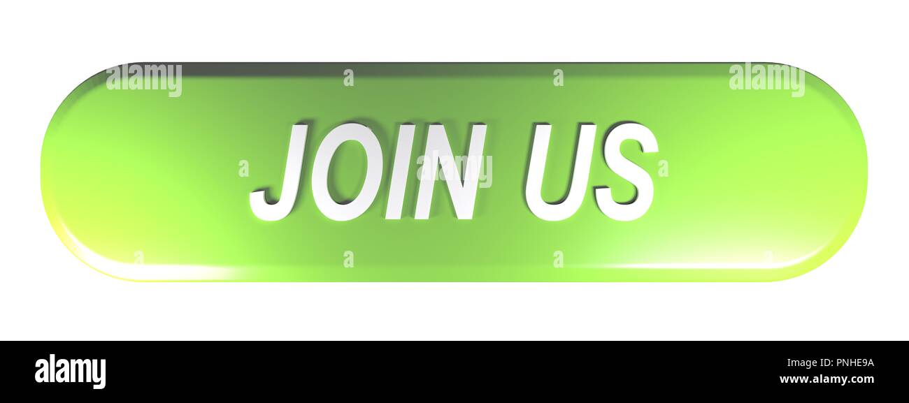 Green rounded rectangle push button JOIN US - 3D rendering Stock Photo ...