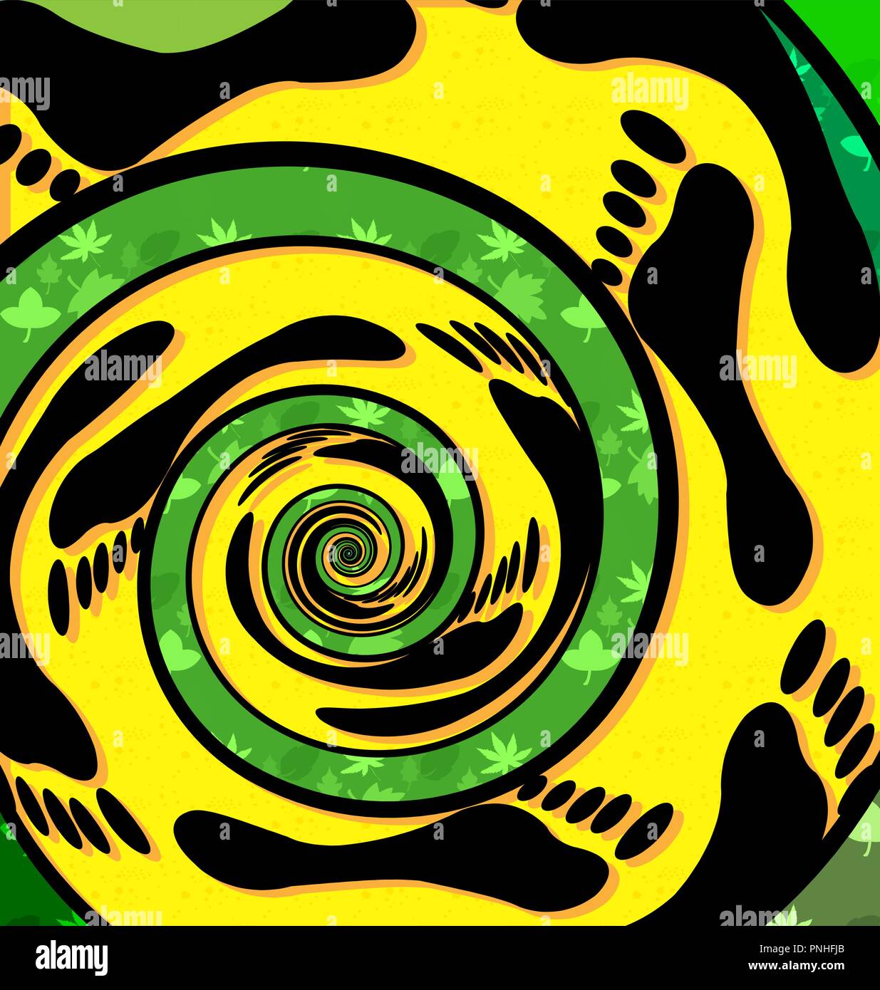 abstract colored background image of spiral foot step Stock Vector ...