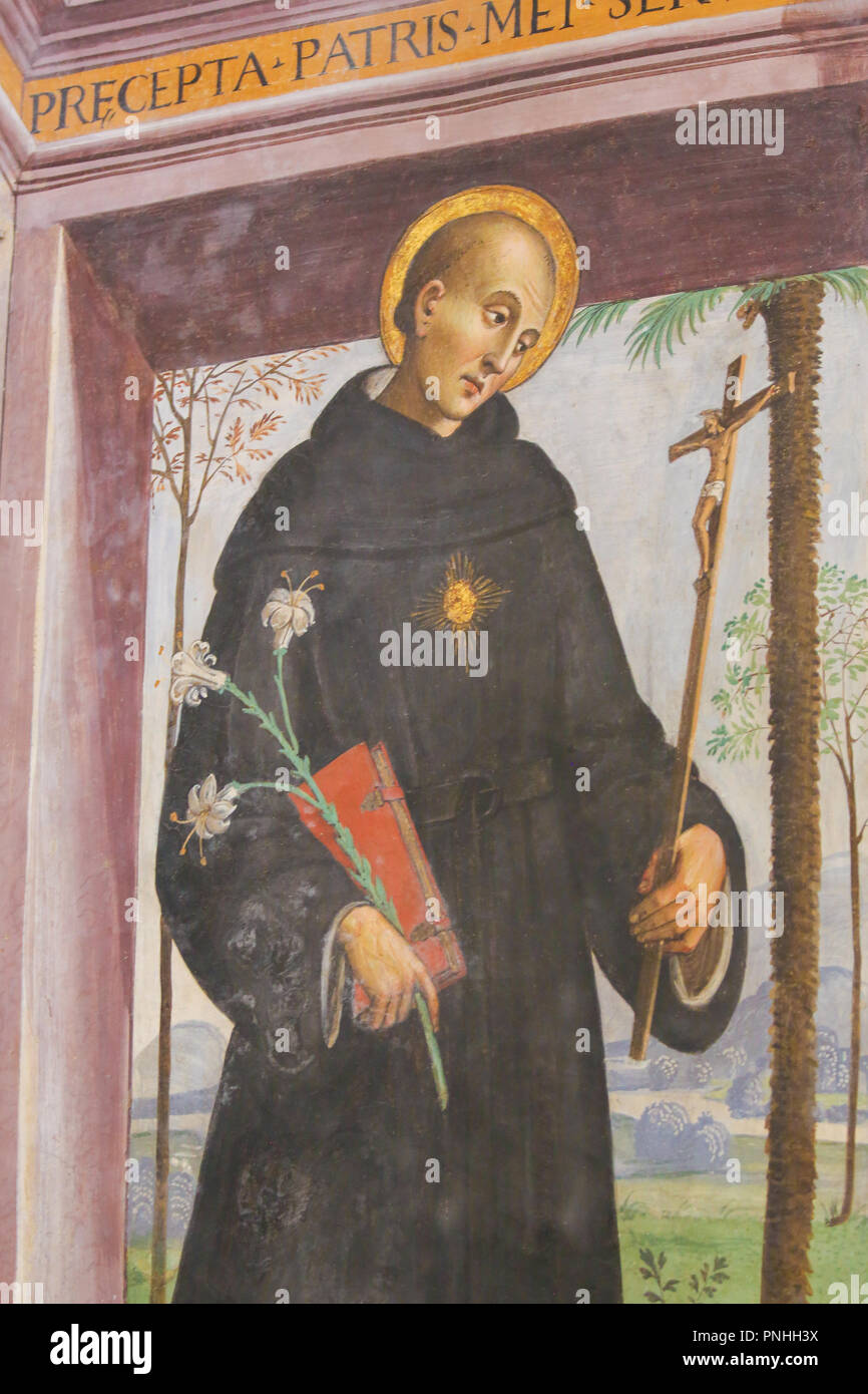 Fresco of Saint Dominic in the Church of Sant Agostino (St Augustine ...