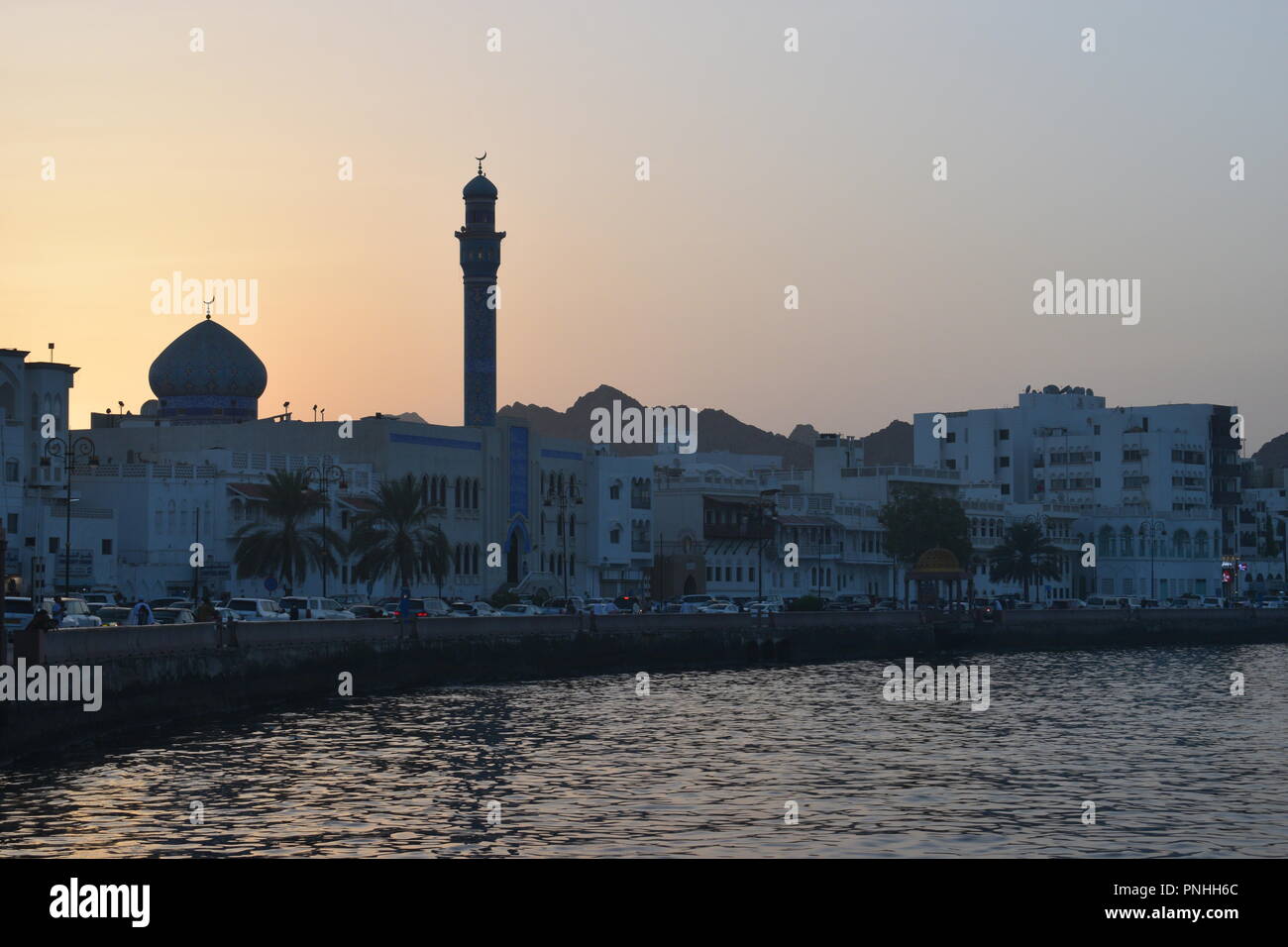 Sunset muscat corniche oman hi-res stock photography and images - Alamy