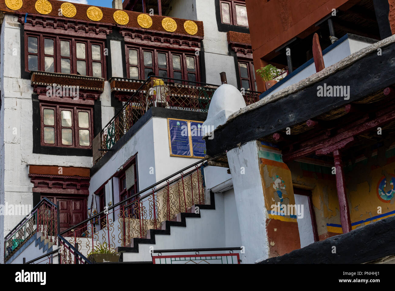 Residence of the monks at the Diksit monastery in the Nubra valley ...
