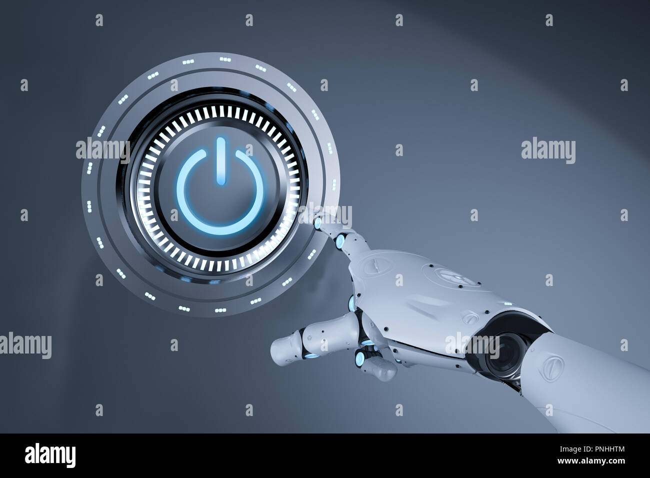 Finger on power button of computer hi-res stock photography and images ...