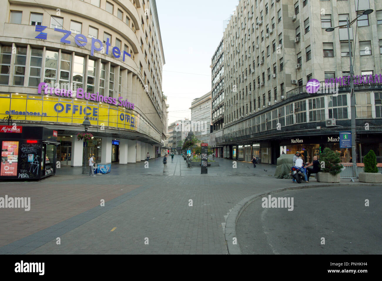 Offices and shops in Central Belgrade, Serbia Stock Photo - Alamy
