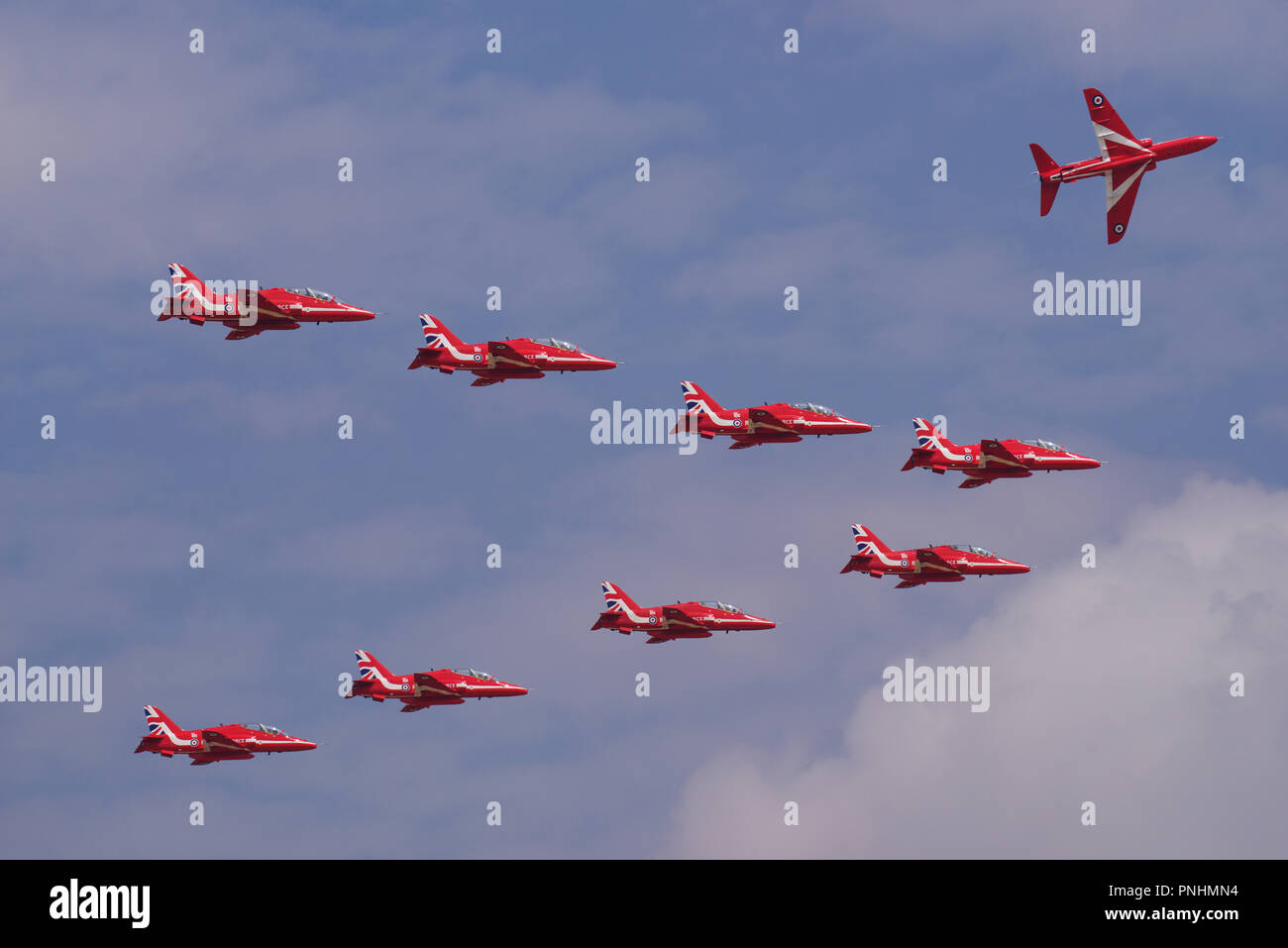 Royal Air Force Red Arrows at RAF Fairford, RIAT Stock Photo - Alamy