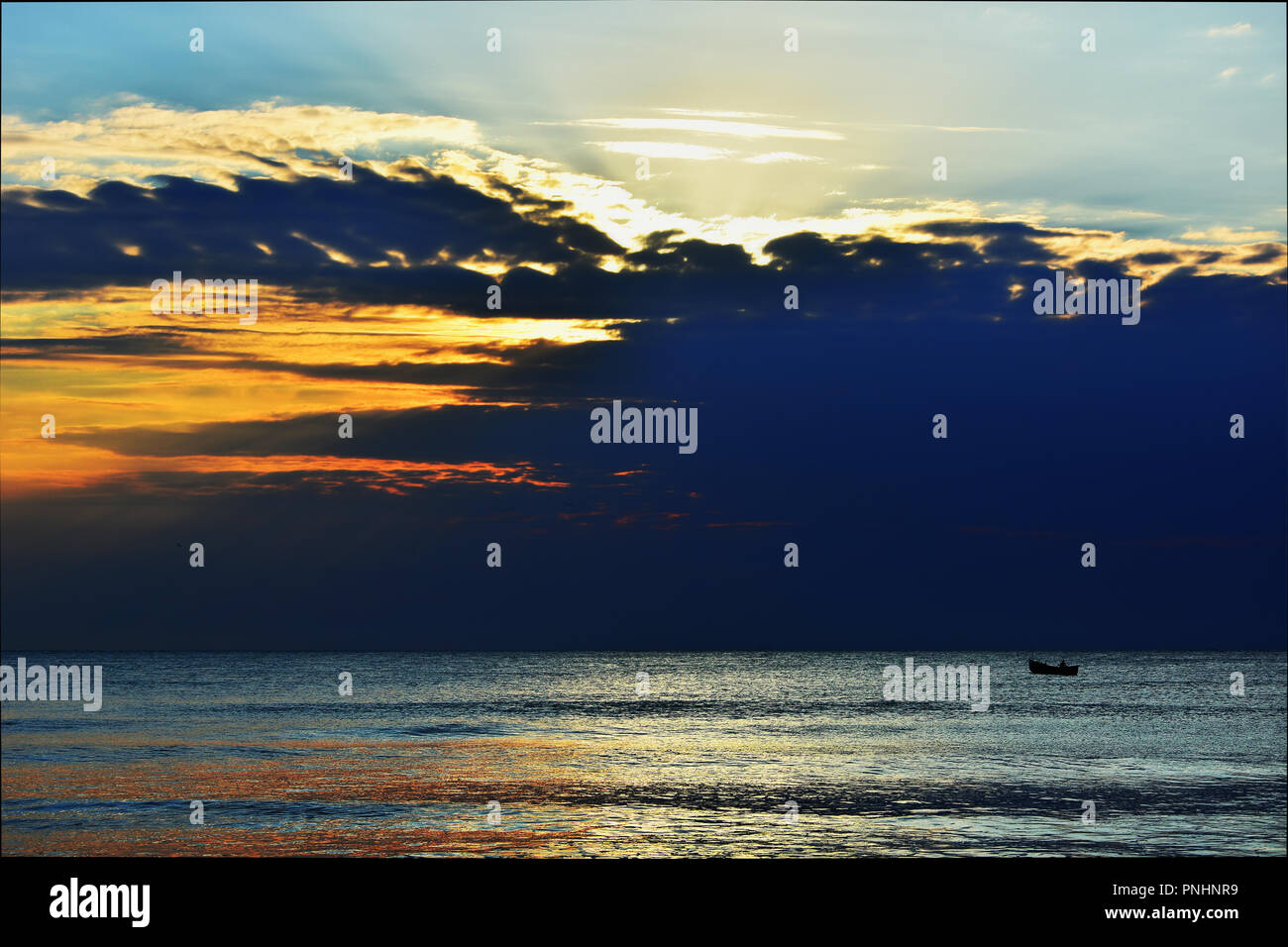 Gorgeous nature landscape at the sunrise on the Black sea coast at ...