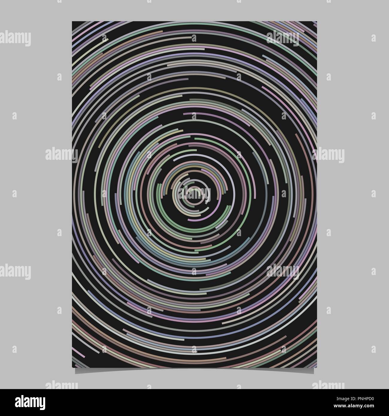 Colorful psychedelic abstract poster background template from concentric circular stripes Stock ...