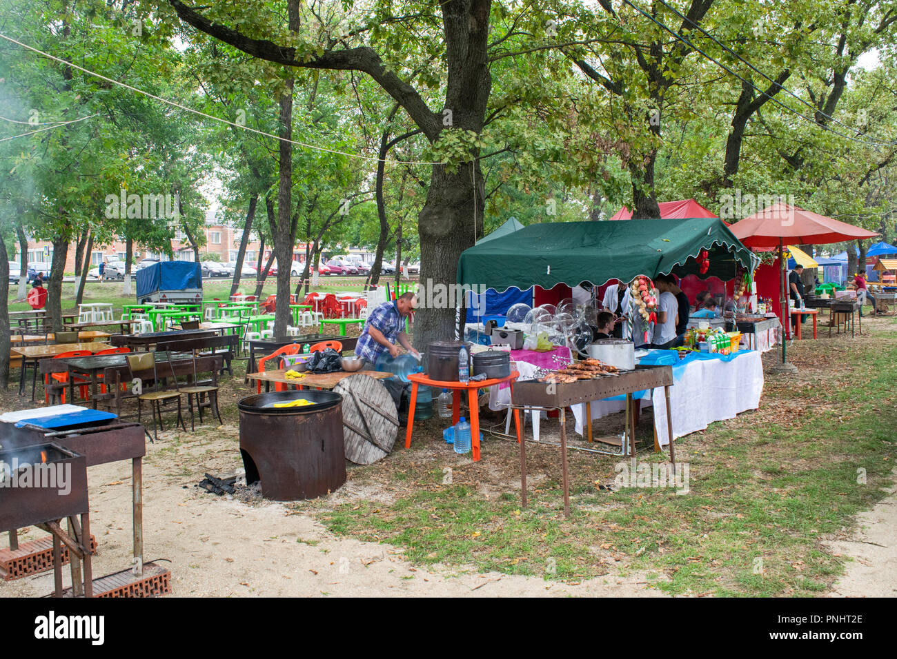 Day of the city of Slavyansk-on-Kuban, folk festivities in the city ...
