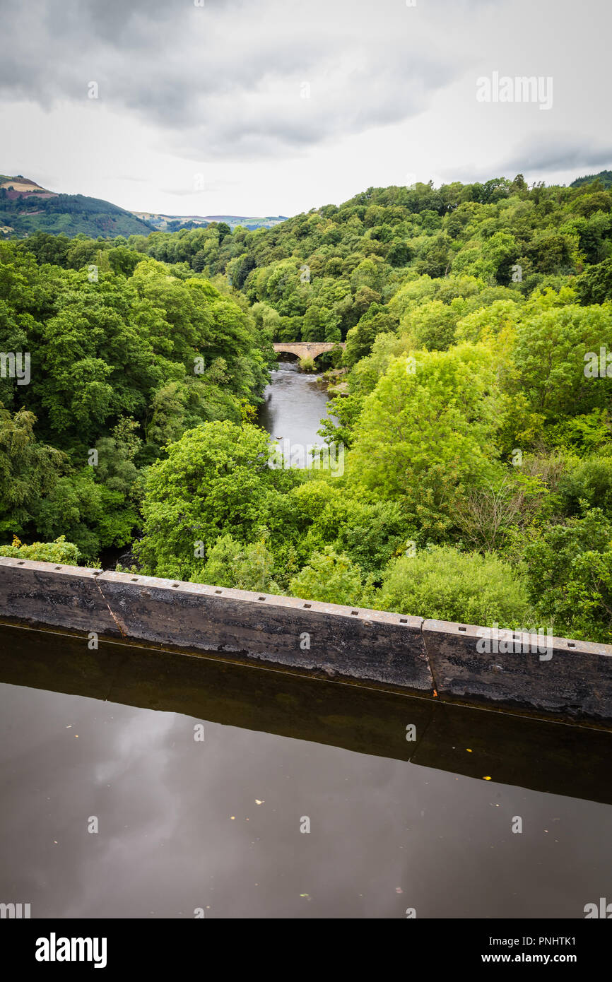 Landscape river Dee Wales, UK Stock Photo - Alamy