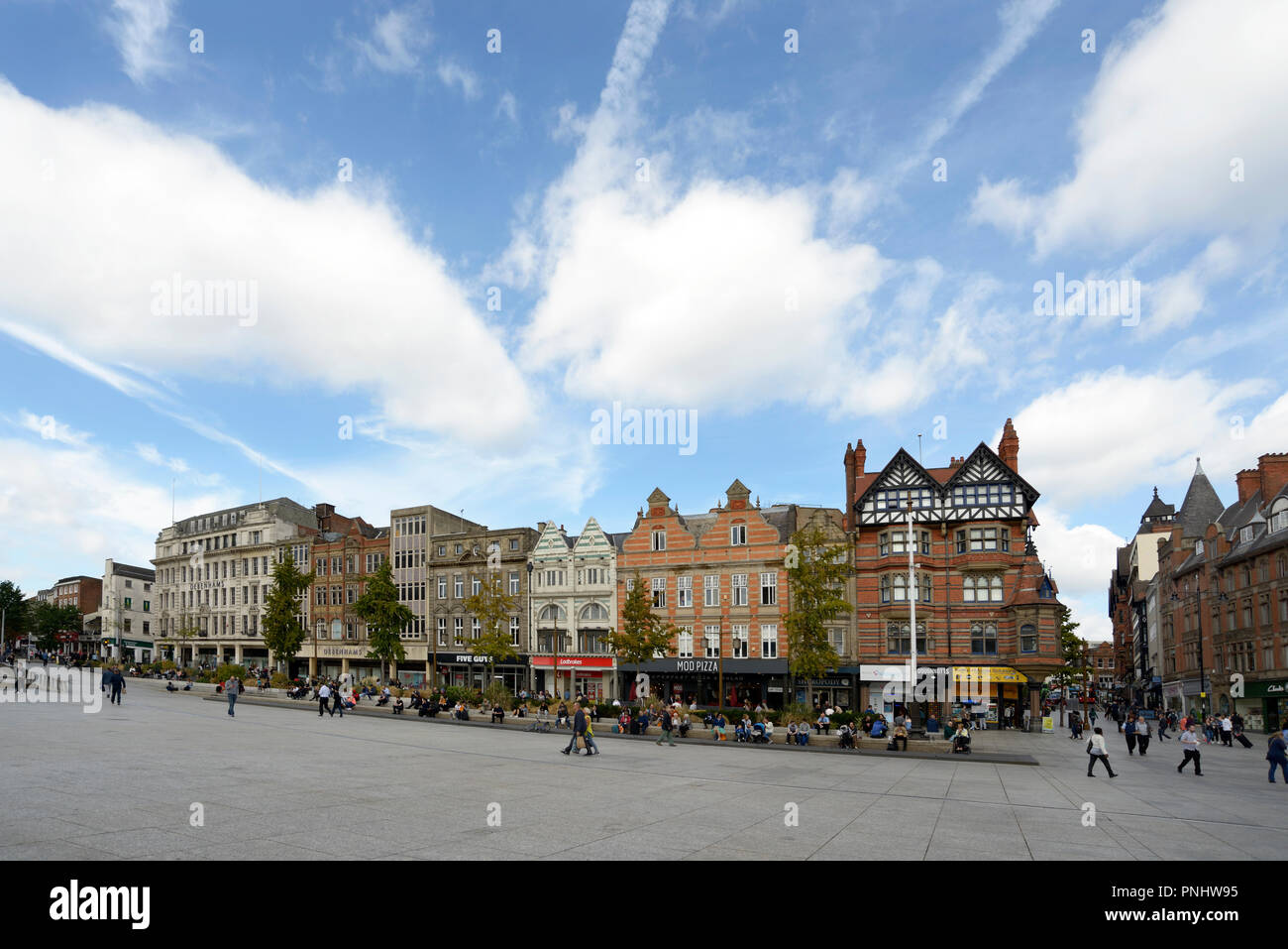Long Row, Market Square, Nottingham, England Stock Photo - Alamy