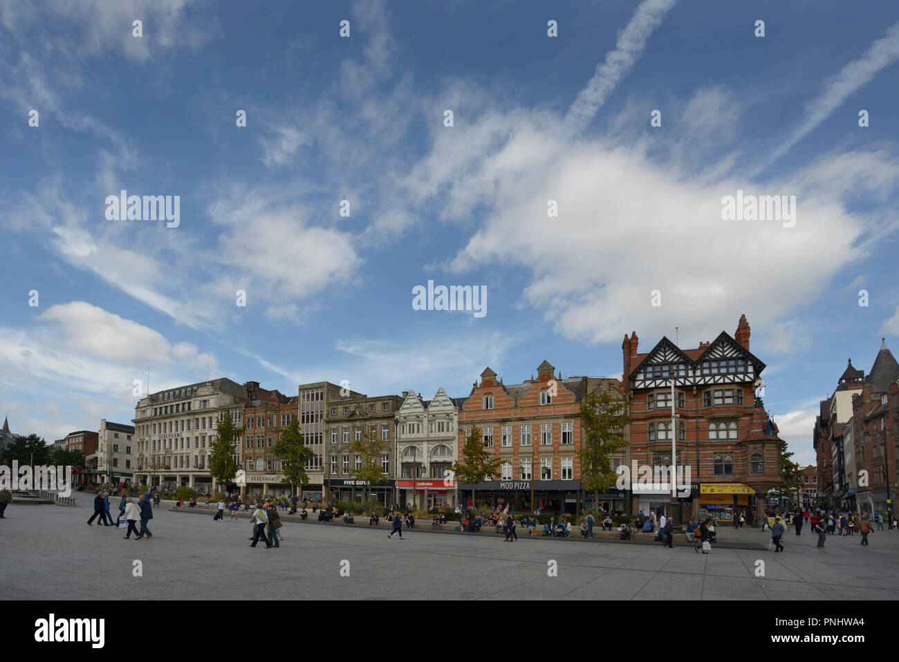 Long Row, Market Square, Nottingham, England Stock Photo - Alamy
