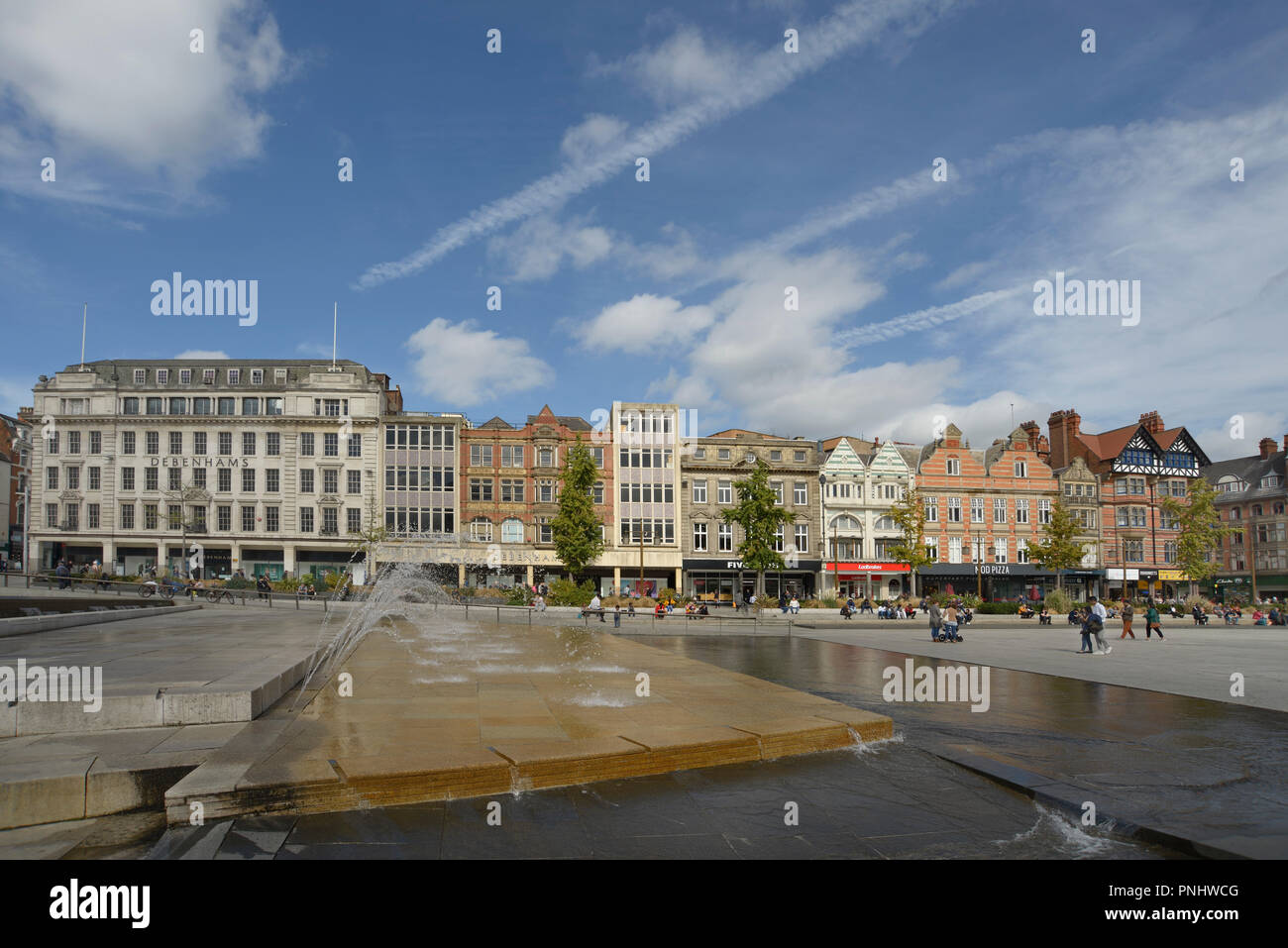 Long Row, Market Square, Nottingham, England Stock Photo - Alamy
