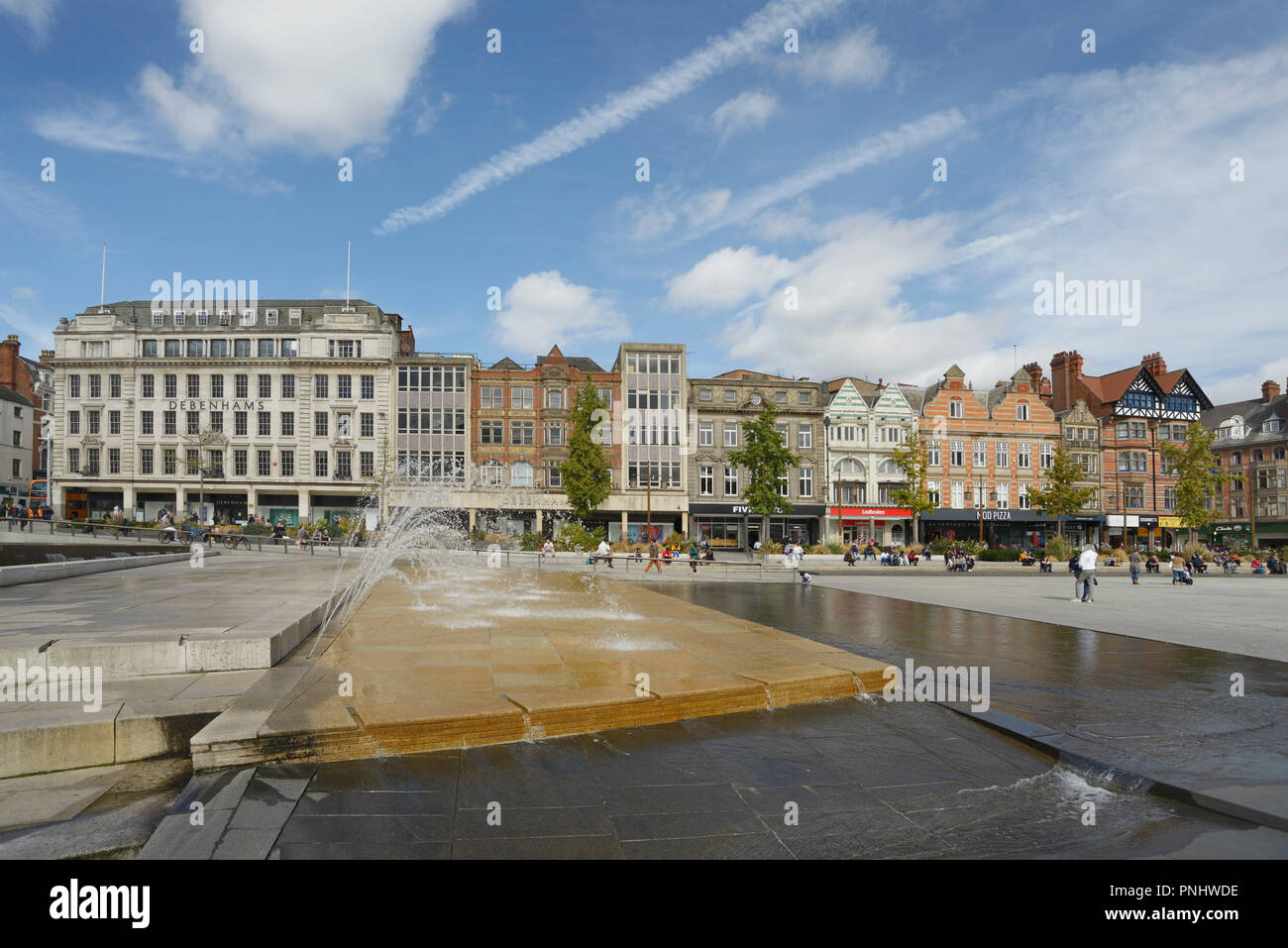 Long Row, Market Square, Nottingham, England Stock Photo - Alamy