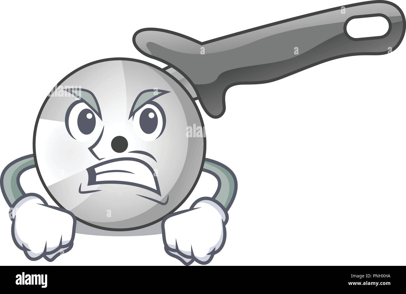 Angry pizza cutter cartoon in the kitchen Stock Vector Image & Art - Alamy