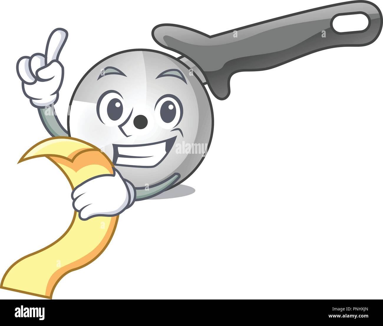 With menu pizza cutter cartoon in the kitchen Stock Vector Image & Art ...