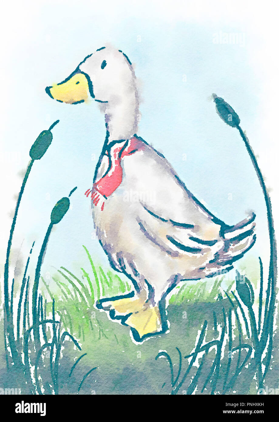 cute duck illustration Stock Photo - Alamy