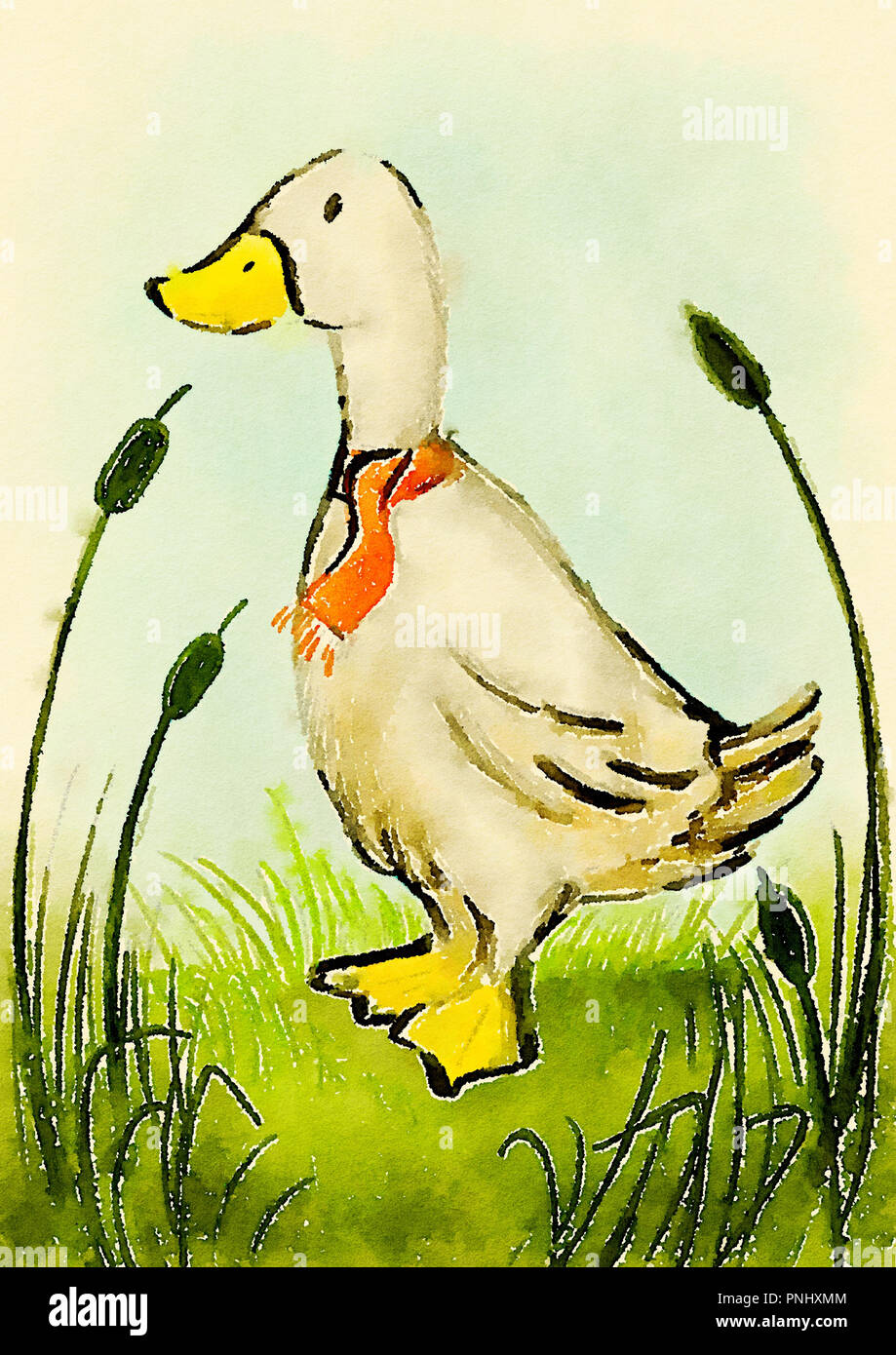 cute duck illustration Stock Photo - Alamy