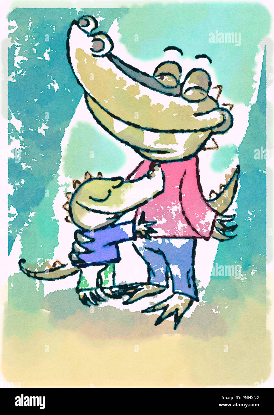father and son crocodile Stock Photo - Alamy
