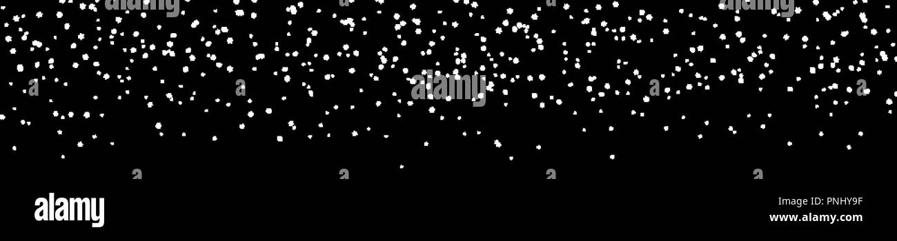 Falling snow banner for decoration and web. Snowfall overlay template ...