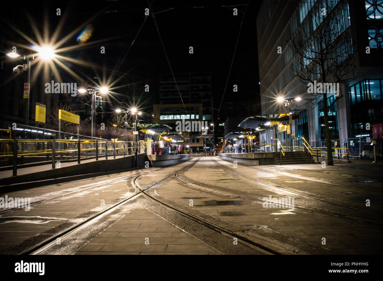 Manchester Night Photography Uk Stock Photo - Alamy