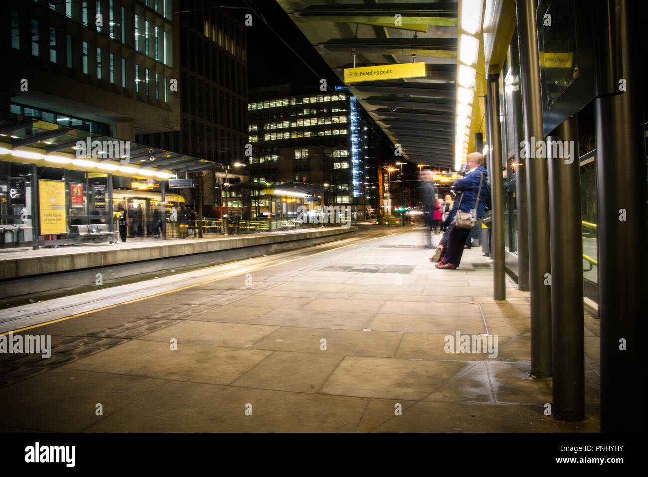 Manchester Night Photography Uk Stock Photo - Alamy