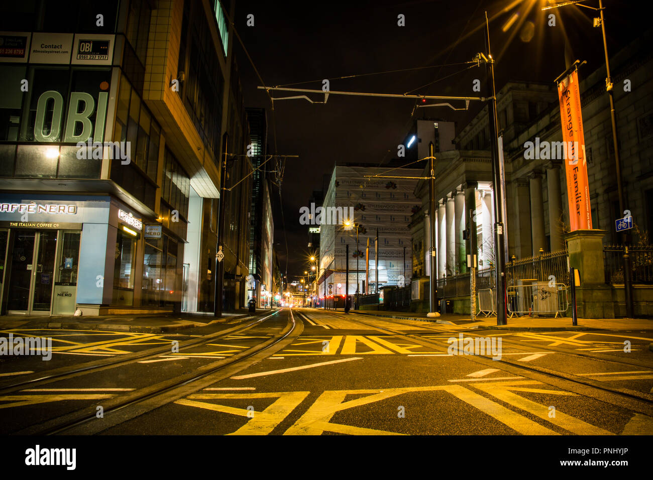 Manchester Night Photography Uk Stock Photo - Alamy