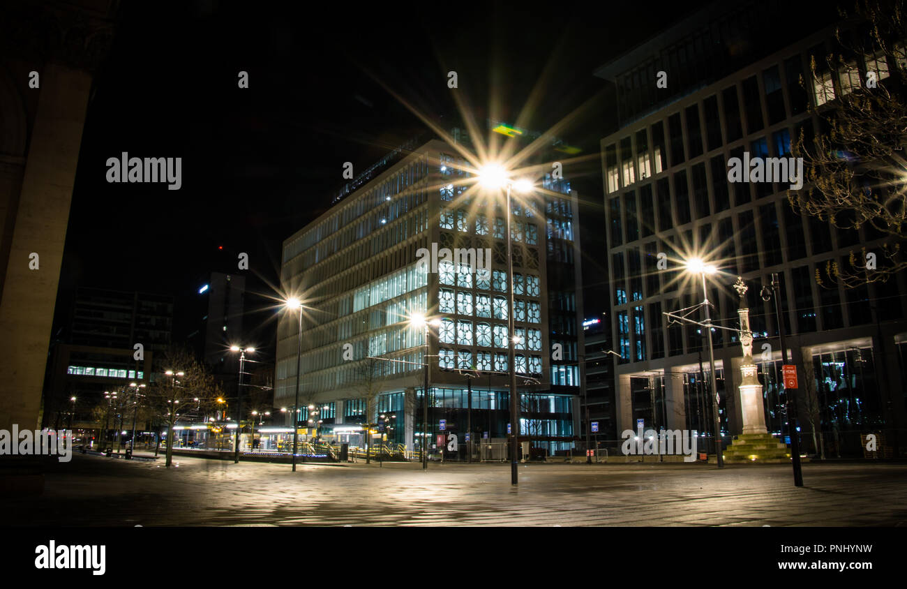 Manchester Night Photography Uk Stock Photo - Alamy
