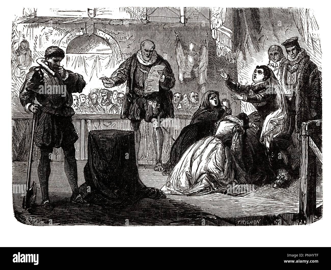 María Estuardo (1542-1587), Reina de Escocia. Fue acusada de conspirar ...