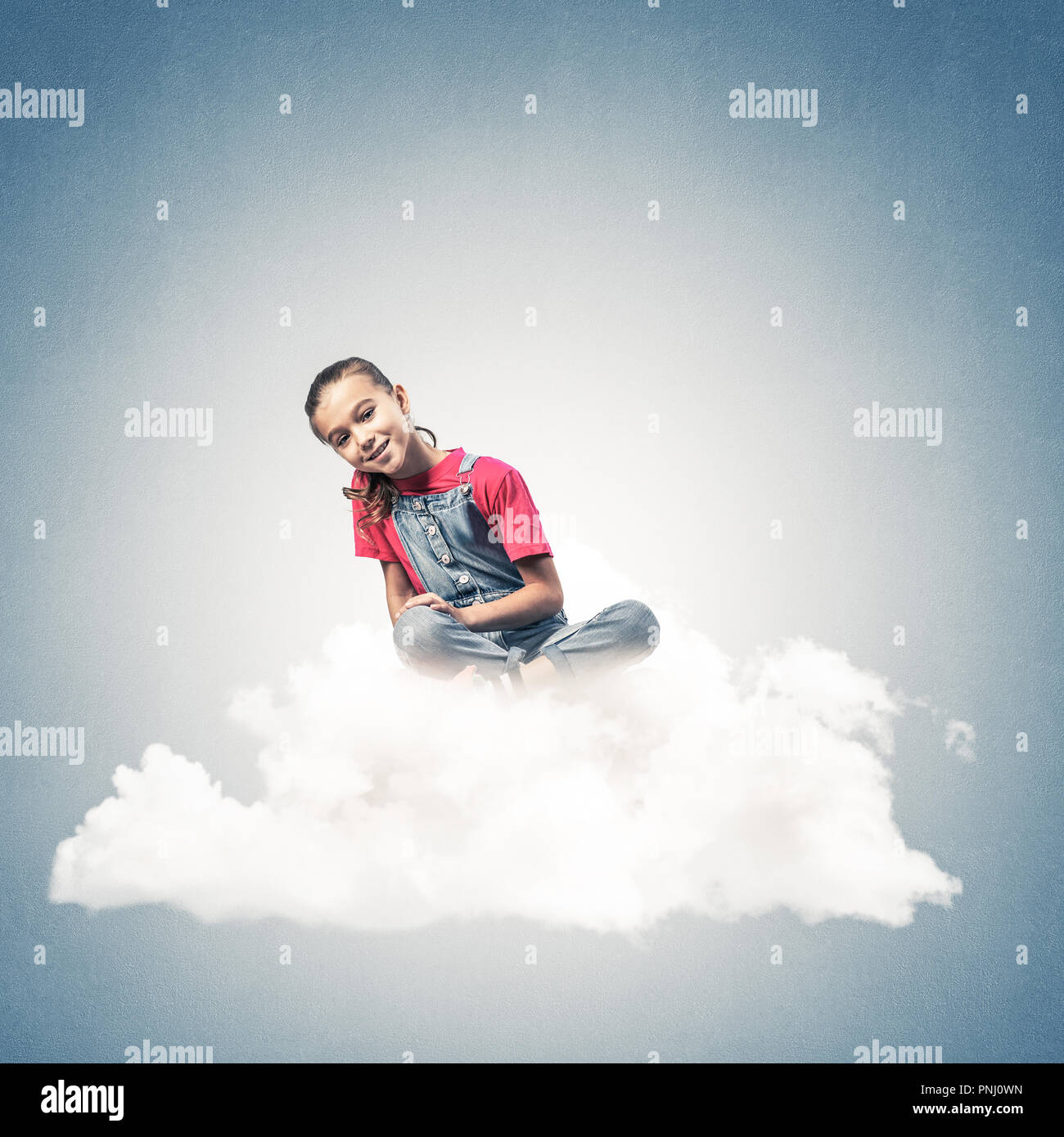 Dreaming child, cloud hi-res stock photography and images - Alamy