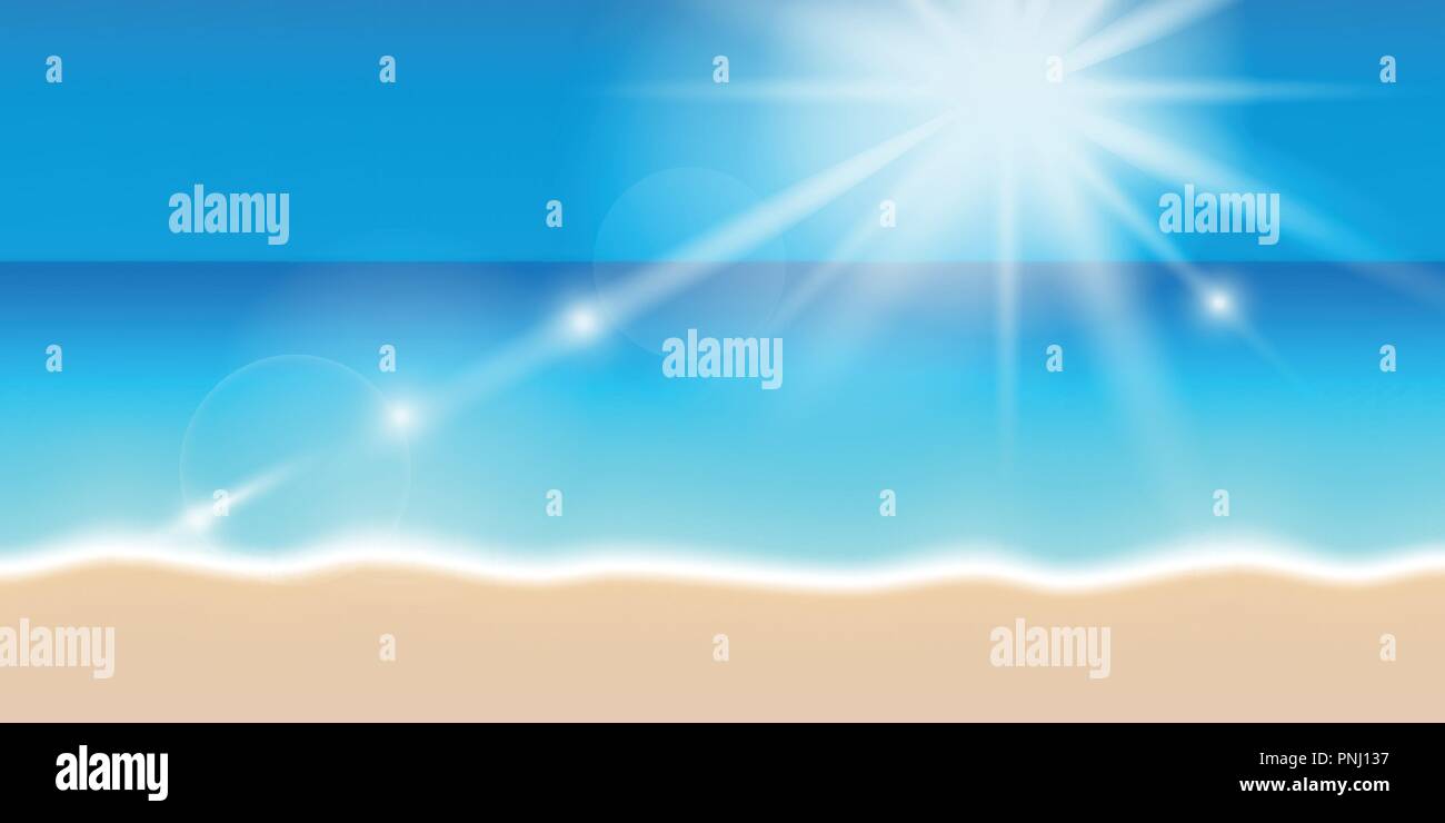 On bright day blue sea Stock Vector Images - Alamy