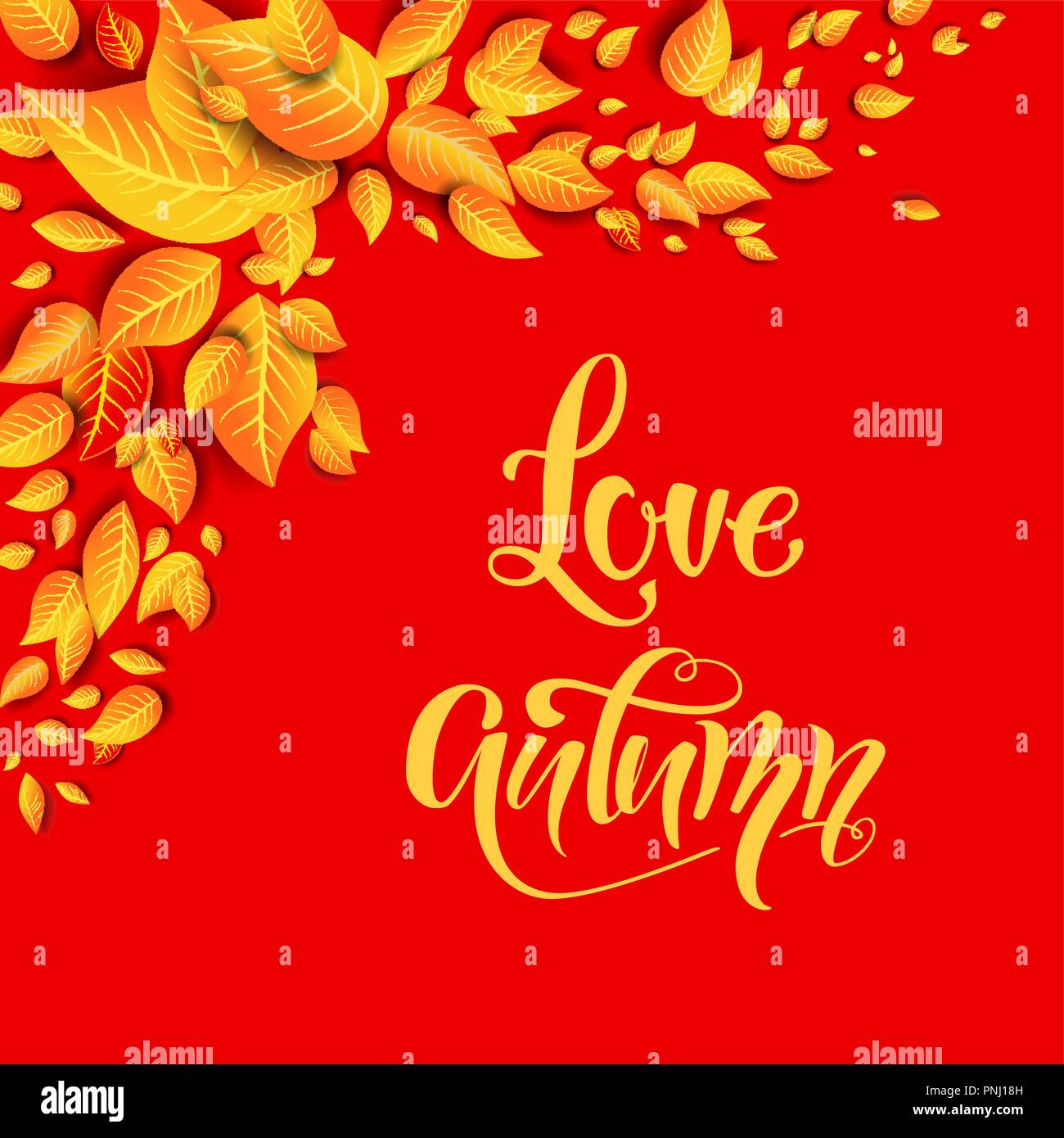 Love autumn card Stock Vector Image & Art - Alamy