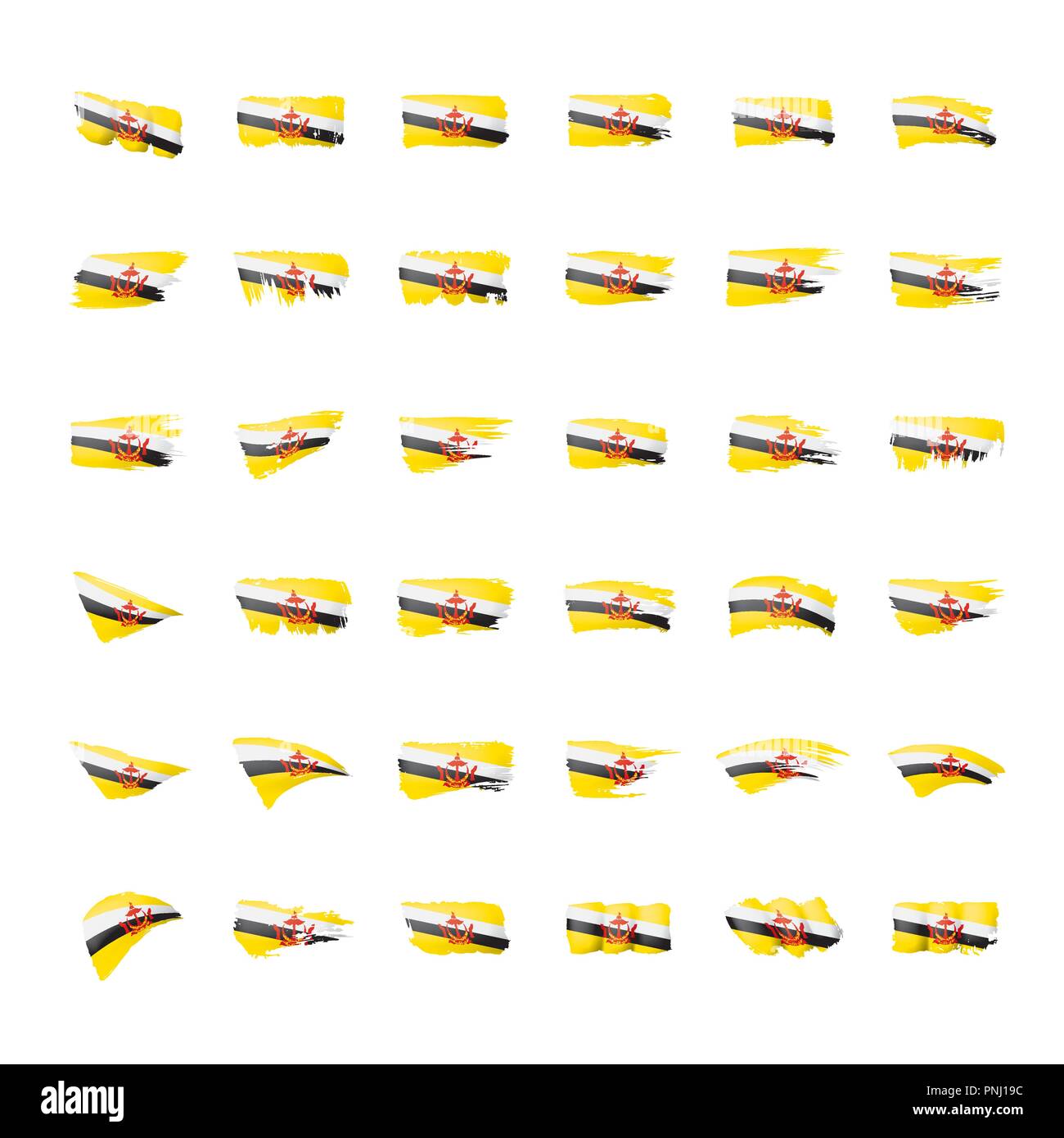 Brunei flag, vector illustration on a white background Stock Vector ...