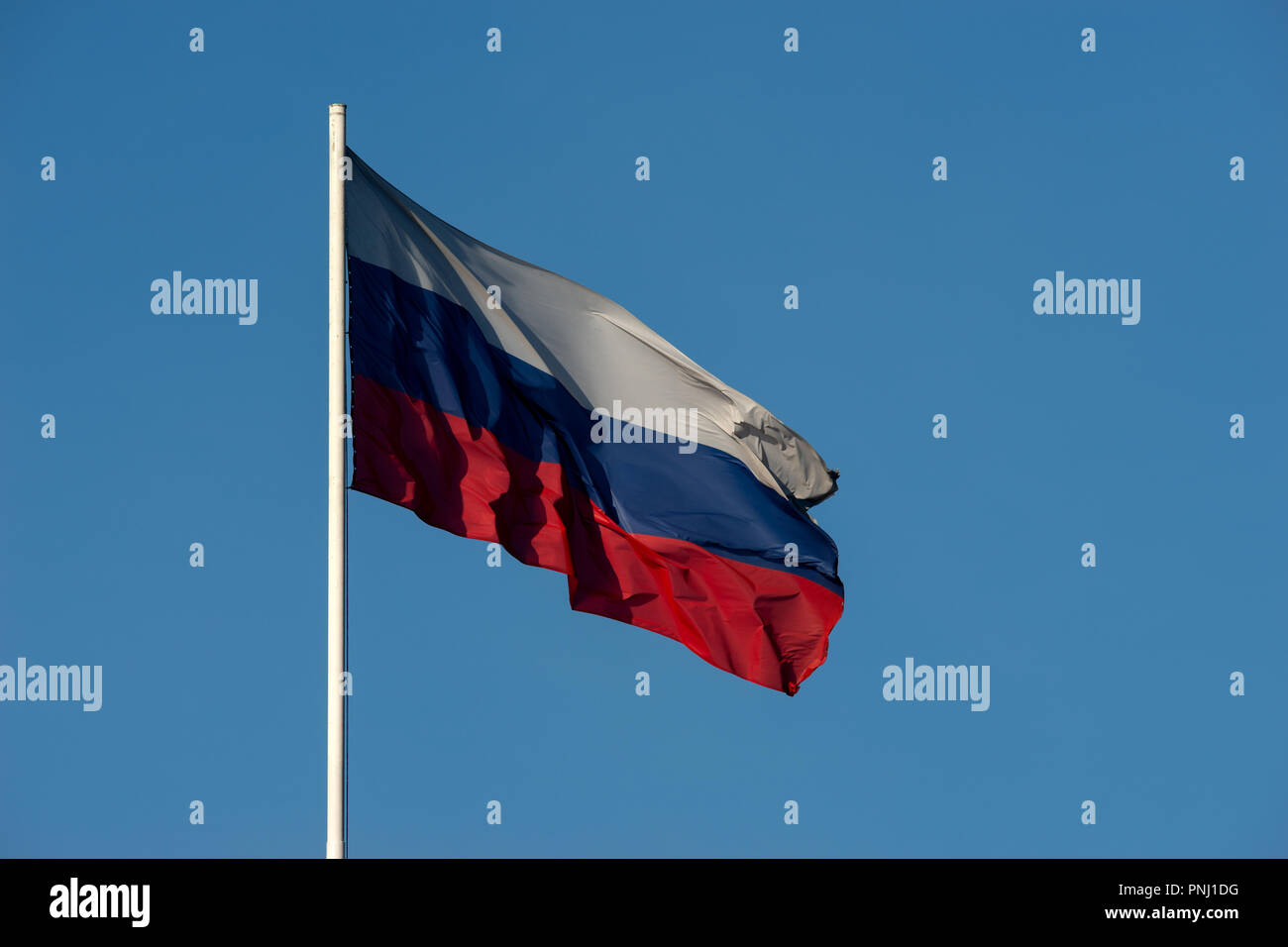 Russia flag waving hi-res stock photography and images - Alamy